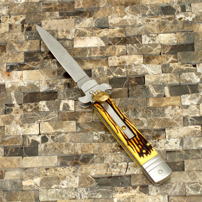 Golden Stag Stiletto Leverletto Automatic Knife Golden Stag Stiletto Leverletto Automatic Knife