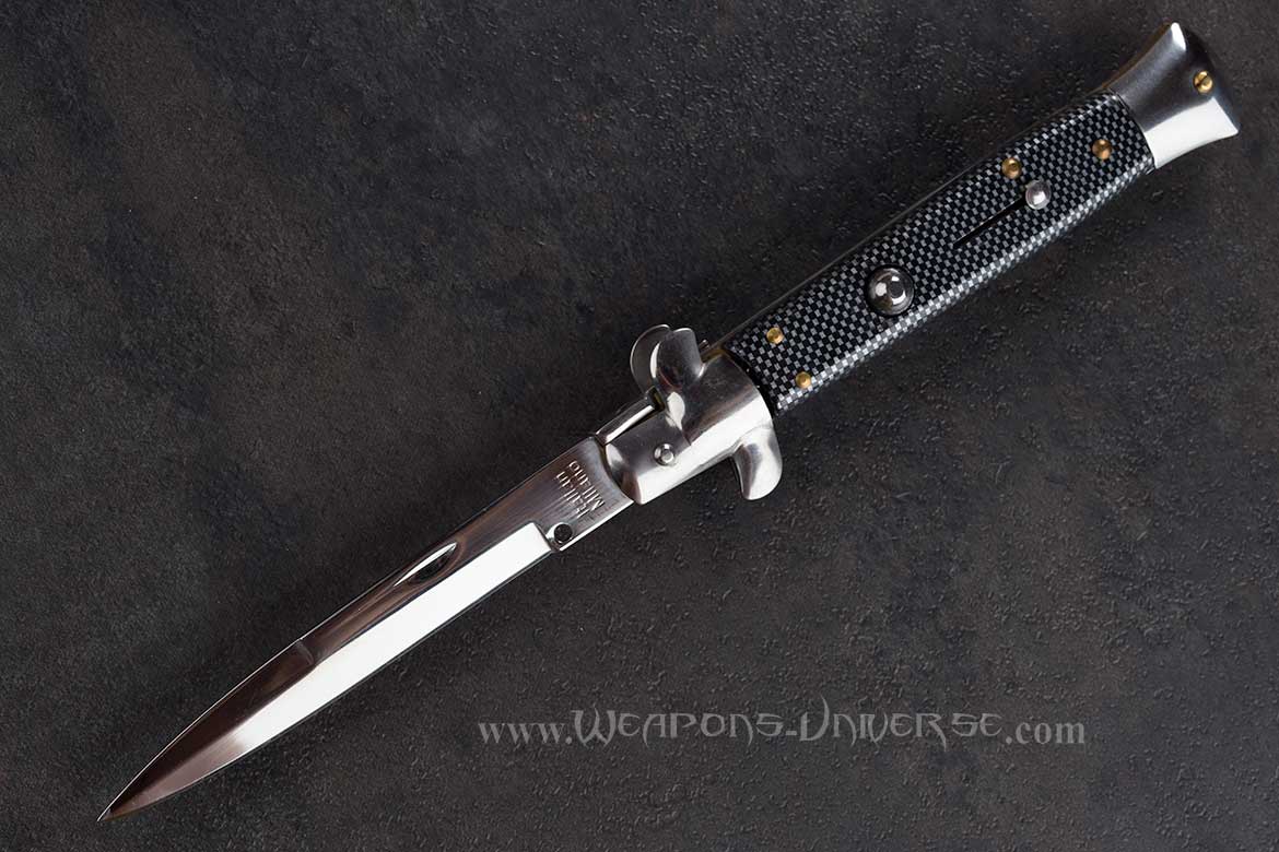 Checkered Switchblade Stiletto Automatic Knife, XL Checkered Switchblade Stiletto Automatic Knife, XL